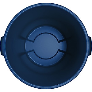 SPARTA Bronco Waste Bin Container, Trash Can, (Lids Sold Separately), Polyethylene, 32 Gallons, Blue, (Pack of 4)
