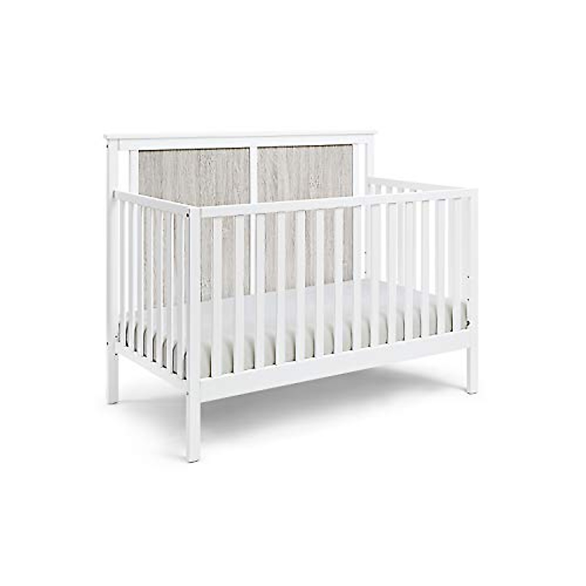 Suite Bebe Connelly 4 in 1 Convertible Crib in White with Rockport Gray Wood