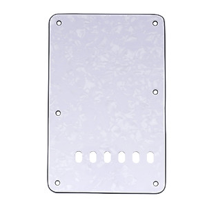 Musiclily Pickguard Strat Back Plate Tremolo Cavity Cover Vintage Style Backplate for Fender US/Mexico Made Standard Stratocaster Modern Style Electric Guitar,4Ply White Pearl