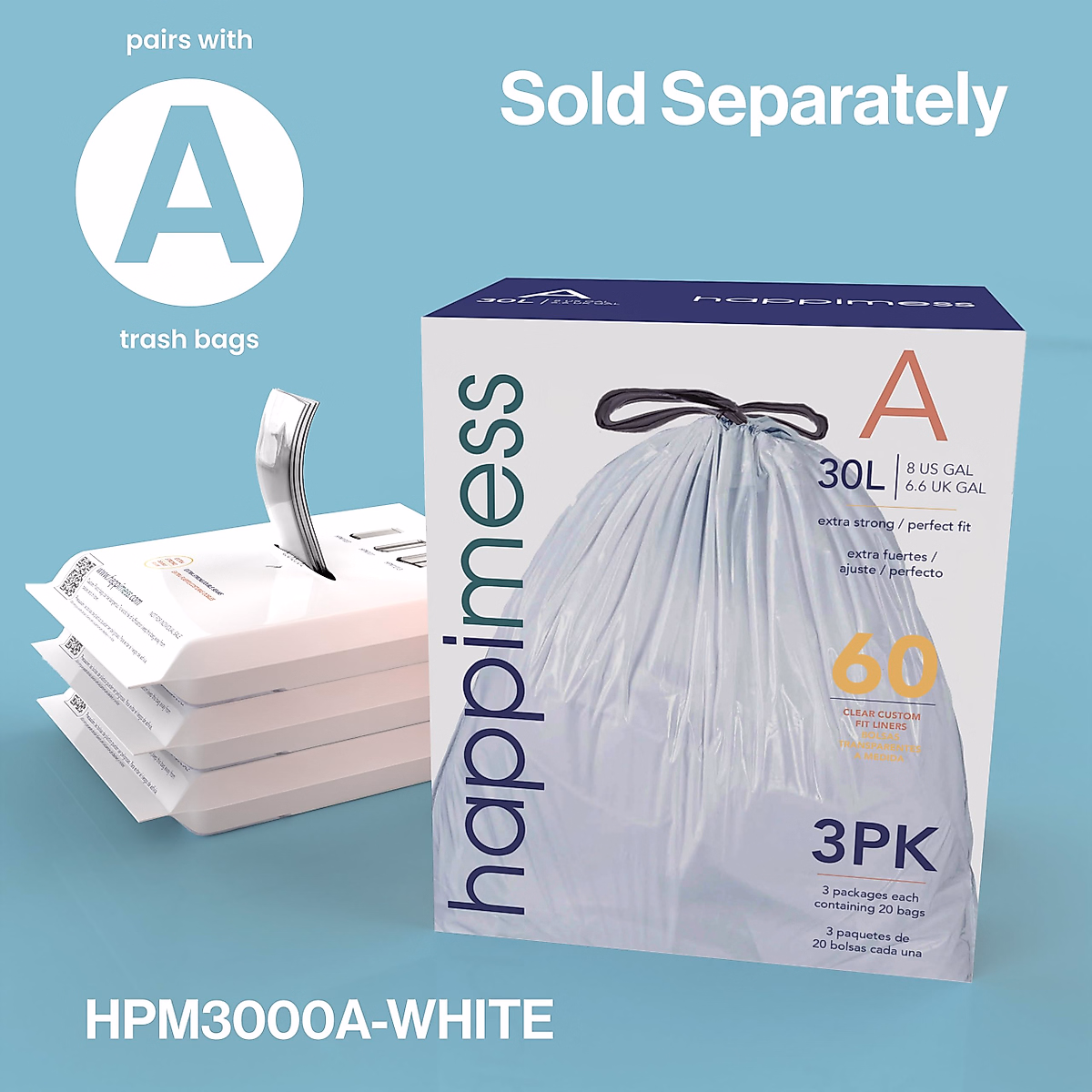 happimess HPM1003B Oscar Round 8-Gallon Step-Open Trash Can with Free Mini Trash Can, Modern, Fingerprint Proof for Home, Kitchen, Office, Large:7.9 Gallon Small:1.3 Gallon, Silver