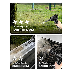 Compressed Air - Keyboard Cleaner - 3 in 1 Electric Air Duster & Mini Computer Vacuum & Cordless Inflating Swimming Pool - Canned Air Blower Dust Off for Electronic,Office,Home Cleaning