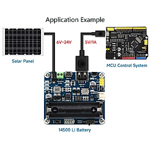 Recharged Solar Power Management Module for 6V~24V Solar Panel, Support Solar Panels, Or USB Power Adapter Battery Charging, 5V/1A or 3.3V/1A Regulated Output