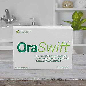 OraSwift All Natural Canker Sore Medicine and Mouth Sores Relief | Effective for Ulcers, Cold Sores, Dry Mouth, Stomatitis, Gingivitis | Supports Fast Healing of Mucosal Lining in The Mouth
