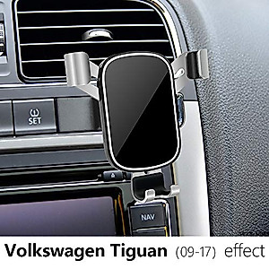 musttrue LUNQIN Car Phone Holder for 2009-2017 Volkswagen Tiguan [Big Phones with Case Friendly] Auto Accessories Navigation Bracket Interior Decoration Mobile Cell Mirror Phone Mount