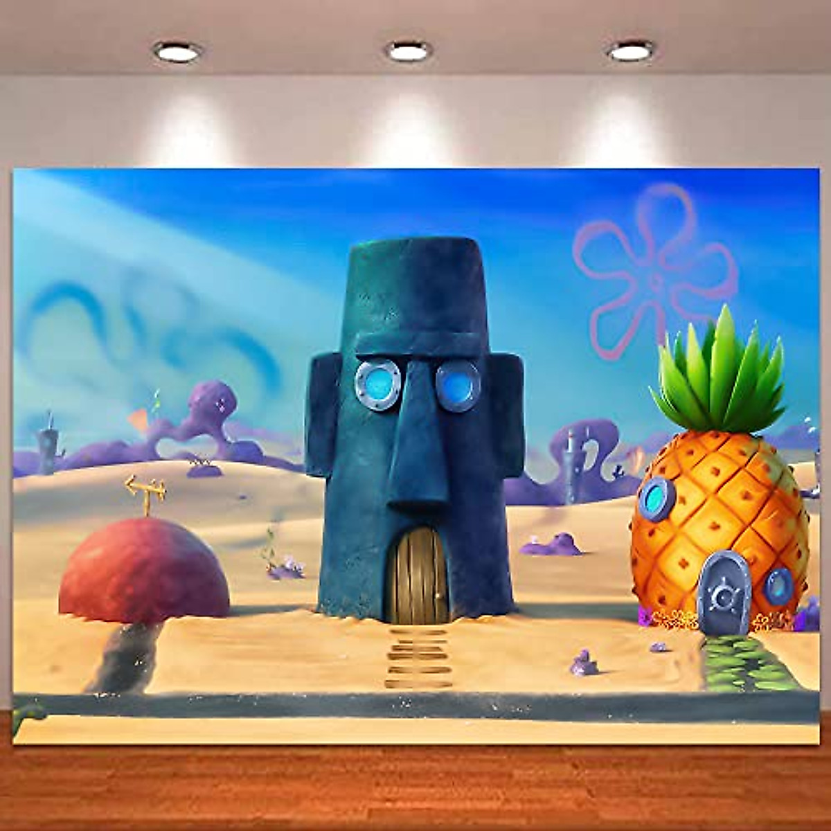 7x5ft Cartoon Animation Underwater Pineapple House Photography Backdrops Kids Children Birthday Party Decor Photo Background Studio Props