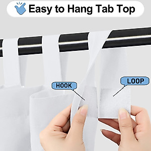 OutdoorLines Waterproof Outdoor Curtains for Patio - Windproof Tab Top Gazebo Curtain Panels - Privacy Sun Blocking Outside Curtain Set for Porch, Pergola and Cabana 54 x 84 inch, White, 2 Panels