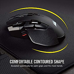 Corsair Ironclaw Wireless RGB - FPS and MOBA Gaming Mouse - 18,000 DPI Optical Sensor - Sub-1 ms SLIPSTREAM Wireless