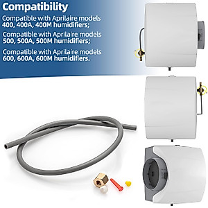 Sconva 4335 Feed Tube Assembly with Compression Sleeve & Nut Compatible with Aprilaire Humidifier Models 400, 500, 600 Series Humidifier Parts & Accessories