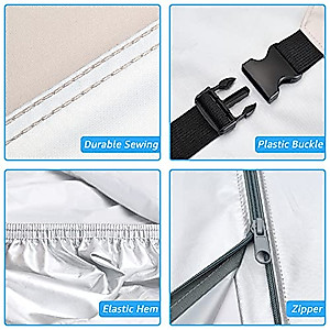 SELIMON 300D Top Class A RV Cover Rip-Resistent & Waterproof Winter Camper Cover with Anti-UV Silver Coating Fits 40' to 43' Motorhome