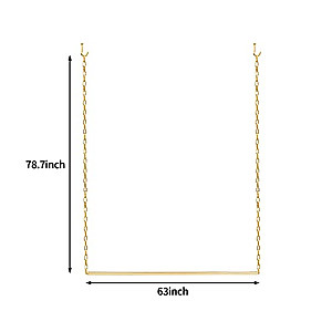 lesolar Chain Clothing Hanging Racks,63" L Creative Adjustable Height Metal Clothing Storage Chain Garment Rack,Commercial Wedding Display Rack,Boutique Clothes Store Display Shelf