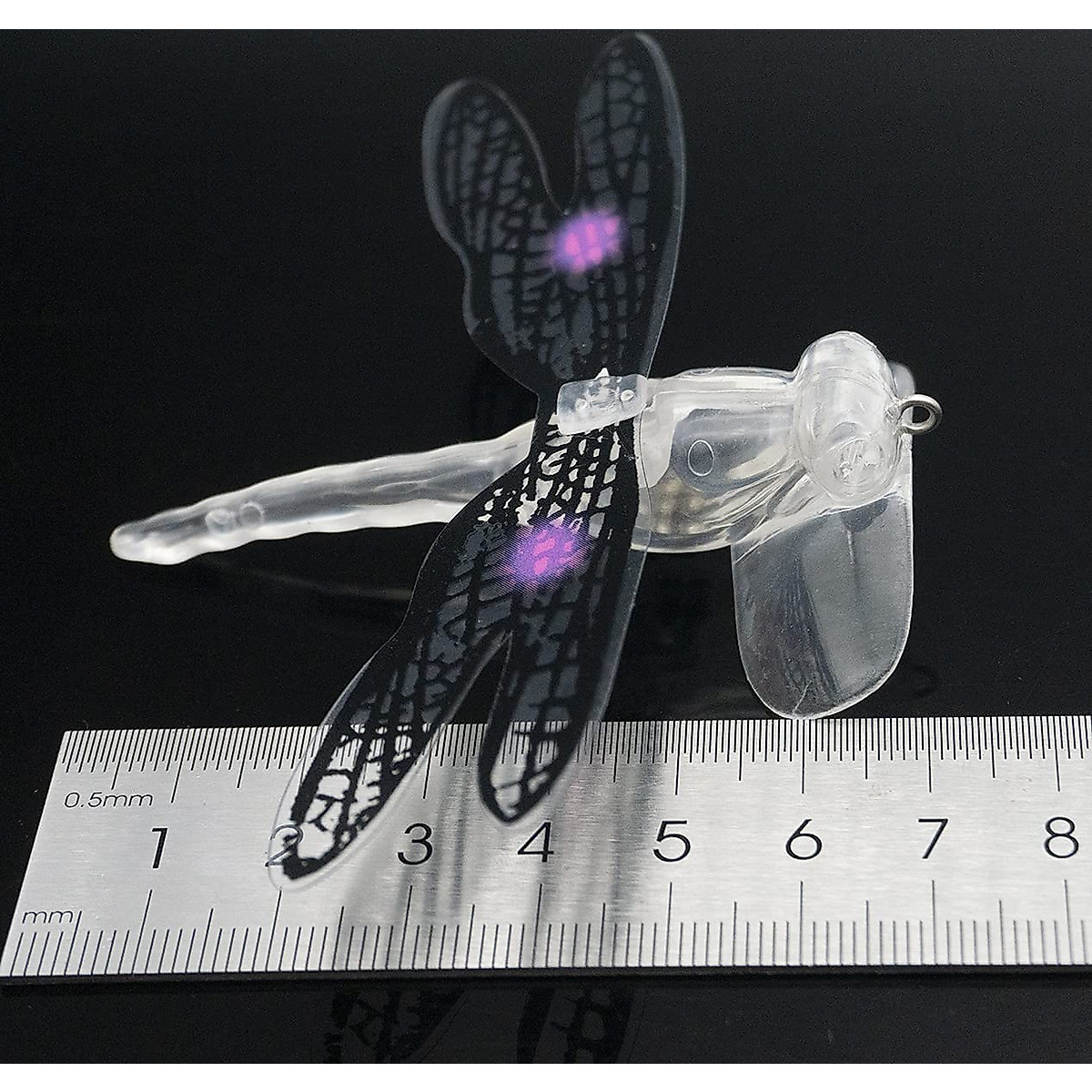 10PCS Unpainted Lure Blanks 5.39g 7.2cm Dragonfly with 4mm Free Fishing Eye Crankbait Simulation Blank Body Clear Hard Baits Trout Salmon Minnow Lure Popper Lures Topwater Freshwater 6104