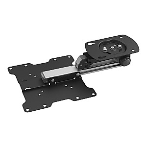 InstallerParts Folding TV Ceiling Mount - for 17 to 37 inch Flat Screen Display and Monitor of up to 44 Pounds, Adjustable Flip Down and Swivel Angle, VESA 75x75 mm to 200x200 mm, Black TV Mount