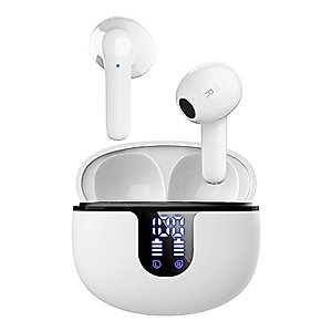 Wireless Earbuds Bluetooth 5.3 Headphones Touch Control with Wireless Charging Case 50H Playtime IPX8 Waterproof Stereo Earphones in-Ear Mic Headset for Android iOS Cell Phone Computer Laptop Sports