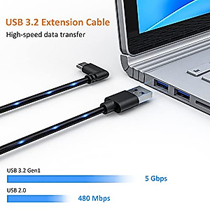 NexiGo Enhanced 16FT Link Cable with Signal Amplifier, USB 3.2 Gen1 Type C to A, Fast Charging & High-Speed Data Transfer (up to 5Gbps), Compatible with Oculus Quest 1 and 2 Headset to Gaming PC