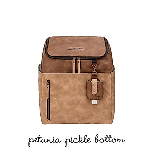 Petunia Pickle Bottom Tempo Backpack, Designed for Busy Families, Attaches to Stroller or Suitcase, Spacious Main Compartment, Brioche