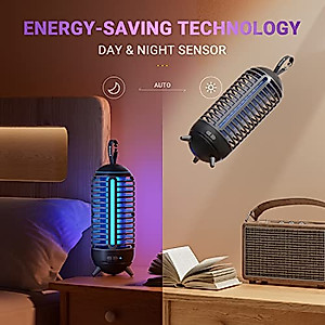 Cordless Bug Zapper Outdoor & Fly Zapper Indoor & Wireless Mosquito Zapper Portable Camping Bug Zapper Fly Trap 2500mAh Electric Ideal for Traps (Black)