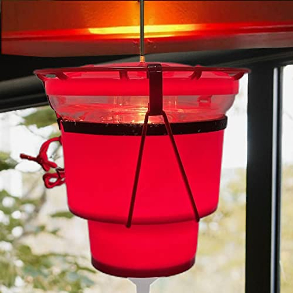 Hummingbird Feeder Heater, Heated Feeders for Outdoors,Bird Heater Attaches to Bottom Feed Hummingbirds in Freezing Weather Winter Outdoor Garden(Feeder NOT Included) Red