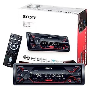 Sony DSX-A410BT Single Din Bluetooth Front USB AUX Car Stereo Digital Media Receiver (No CD Player)