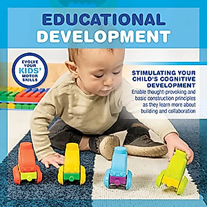 UNiPLAY Build Your Own Car Set, Building Block Car Toys for Motor Development, Sensory Learning, Educational Toy for 3 Years Old and Up (24 Piece-Set)