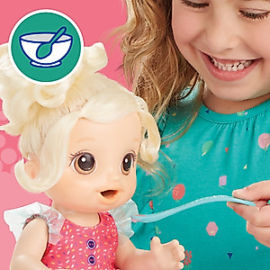 Baby Alive Magical Mixer Baby Doll, Strawberry Shake, Doll with Toy Blender, Baby Doll Set for Kids 3 and Up, Blonde Hair