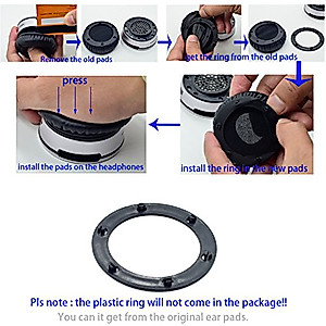 HD V8 V10 V12 defean Replacement Ear Pads Ear Cushion Cover Compatible with Sol Republic Tracks HD V8 V10 V12 On-Ear Wired Headphone, Softer Leather,High-Density Noise Cancelling Foam (Black)