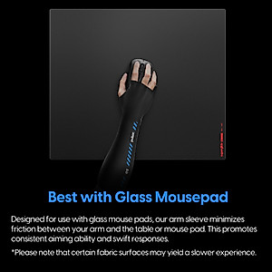 PULSAR eS Gaming Arm Sleeve for Esports Gaming Compression Sleeve, Finger Short Medium Black