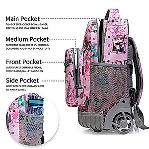 Tilami Rolling Backpack 16 Inch School College Travel Carry-on Backpack Boys Girls, Travel