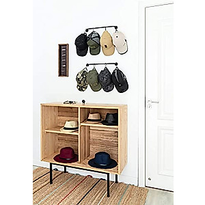 Mkono Hat Rack Baseball Cap Organizer for Wall and Door 2 Straps and Baseball Cap Organizer Hanger with 20 Hooks