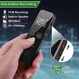 Howabo 60H Digital Voice Recorder, 64GB Metal Housing Audio Recorder, USB C Voice Activated Recorder for Lectures Meeting Class Interview
