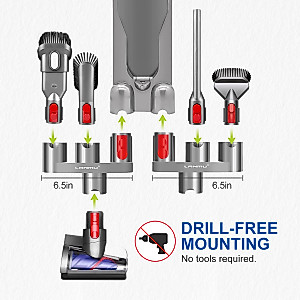 LANMU Accessory Holder Compatible with Dyson V15 V12 V11 V10 V8 V7 Outsize Gen5 G5 Cordless Stick Vacuum Cleaner, Docking Station Attachments Organizer