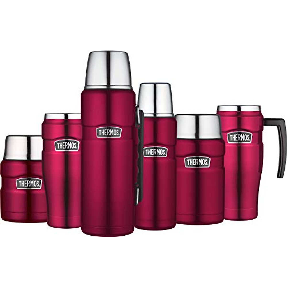 THERMOS Food Flask, Stainless Steel, Raspberry, 710ml