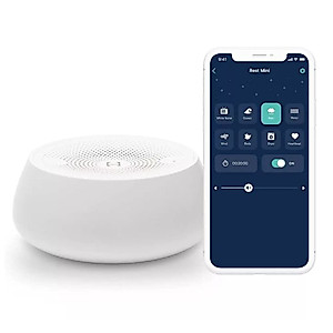 Hatch Rest Mini White Noise Smart Sound Machine for Babies and Kids I Baby Sleep Soother with 8 Soothing Sounds, Control remotely via app, Custom Timer