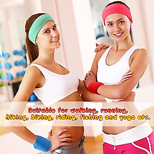 Jiuguva 26 Pcs Neck Gaiter Men Face Mask Headband Boho Head Wrap Headwear Bulk Hiking Seamless Neck Scarf Skull Bandana Women (Solid Color,Basic Style)