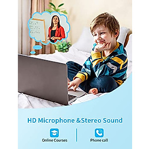 Kids Wireless Headphones, Bluetooth Little Devil Headphones with Charging case, Boys Sports Waterproof Stereo Game Headphones, 36H Play time Light Ears