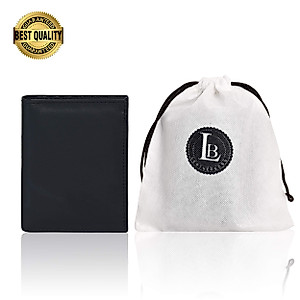 Bi-Fold Badge Holder Wallet, Shield Badge Style with ID window 100% Genuine Leather