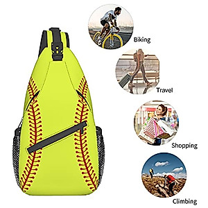JDEIFKF Softball Sling Bag Chest Bag Sport Softball Crossbody Bags For Mens Womens