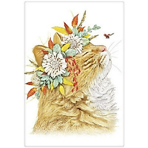 Mary Lake-Thompson BT846 Cat Leaf Crown Flour Sack Towel 30 Inches Square
