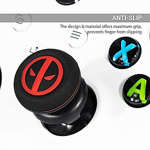 Playrealm FPS Thumbstick Extender & Printing Rubber Silicone Grip Cover 2 Sets for Xbox Series X/S & Xbox One Controller(Immortal)