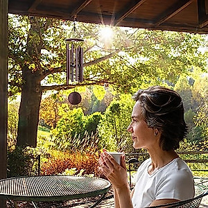 FDOCOI Wind Chimes for Outside Deep Tone,38'' Large Memorial Wind Chimes Outdoor,Sympathy Wind Chimes Gifts for mom/Grandma,Balcony,Garden Décor,Bronze