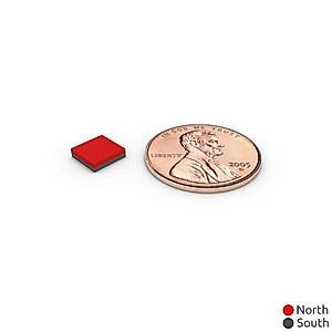 Square Block Magnets 1/4x1/4x1/16 Universal - Multi-Use 6x6x1.5 Magnetic Holder Sticker Fastener Building Rectangular Magnet Square Blocks (100 Pack)