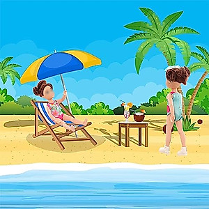 ENOCHT for Chelsea Doll Clothes 6 Swimsuits 3 Dresses 3 Outfits 3 Shoes with 2 Glasses 2 Hat 1 Swimming Ring 6 Accessories for Chelsea 5.3 Inch Doll Summer Playset