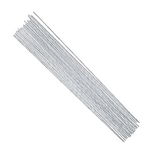 DECORA 18 Gauge White Floral Stem Wire 16 inch,50/Package