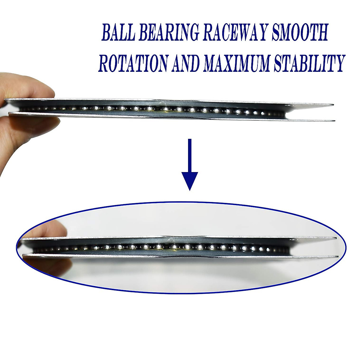 6Inch Lazy Susan Hardware, 6Pack Square Rotating Bearing Plate, 500lbs Capacity Lazy Susan Turntable Bearing for for Serving Trays, Kitchen Storage Racks, Craft Table, Zinc Plated Steel Swivel Plate