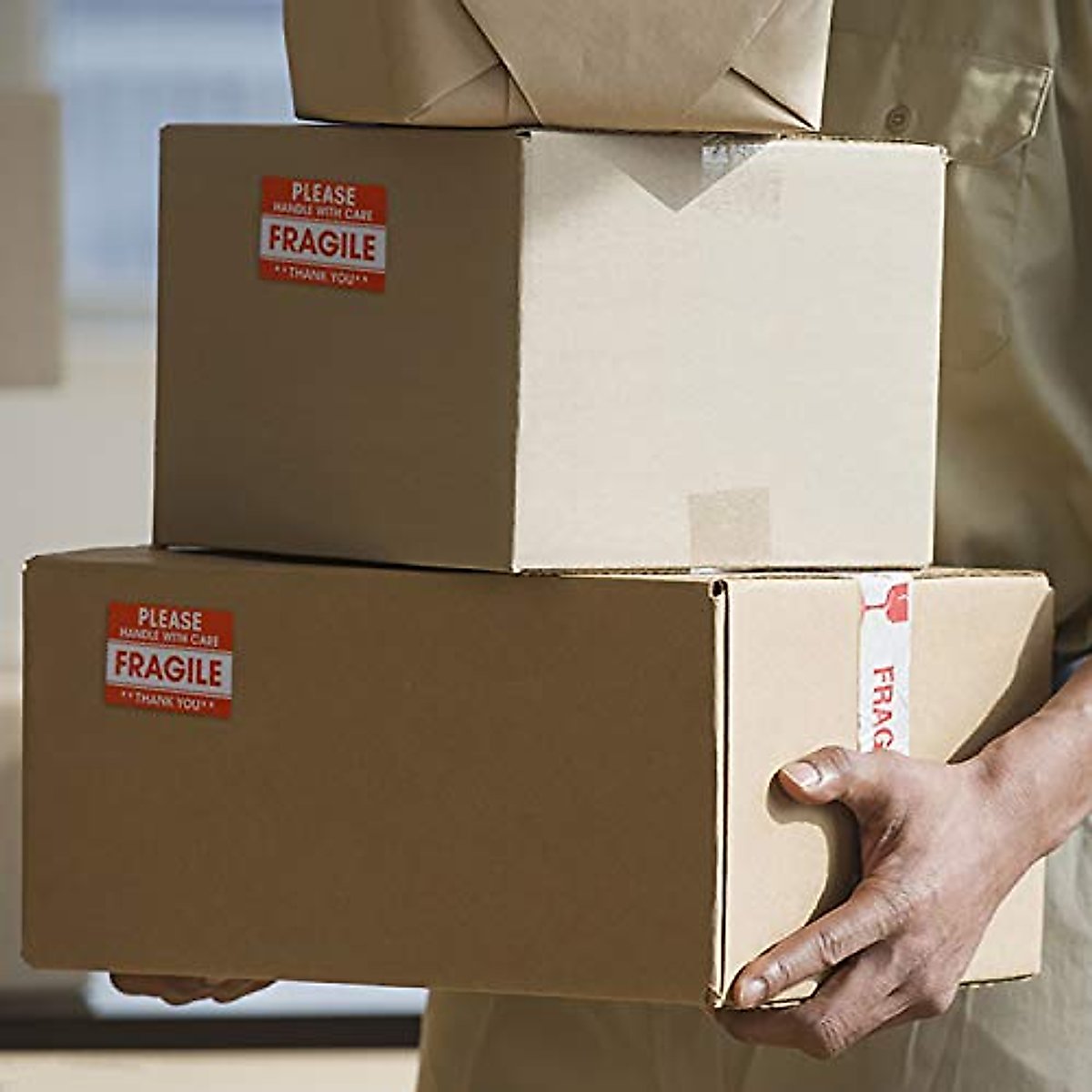 Methdic 2"x 3" Fragile Stickers 500 Labels Per Roll Strong Adhesive (Handle with Care ,Do Not Drop ,Thank You) Labels for Shipping and Moving