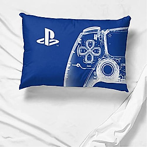 PlayStation Gamer 1 Single Reversible Pillowcase - Kids Super Soft Bedding (Official PlayStation Product)