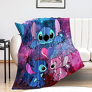 Cartoon Blanket Super Soft Flannel Throw Blanket Warm Comfortable Blanket Gifts for Kids Adults All Season 50"x40"
