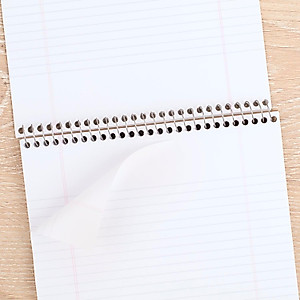 Mead Cambridge , Top Wirebound Spiral Notebook, College Ruled Memo NotePad, Stiff Back, Durable Cover Business Journal, 8-1/2" x 11", 70 Double-Sided Sheets, Navy (59882), White
