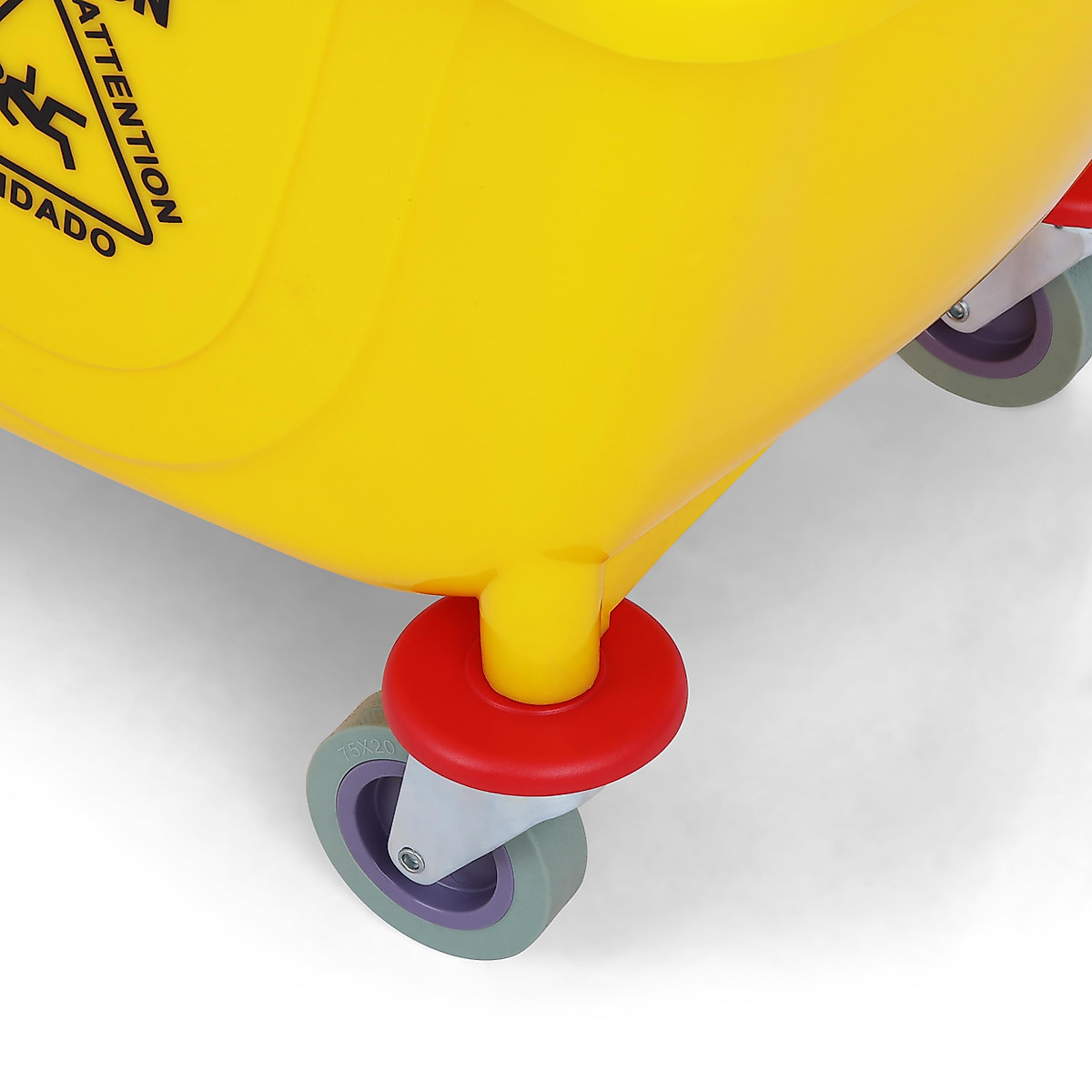 Simpli-Magic Side Press Wringer Combo Commercial Rectangular Mop Bucket on Wheels, 35-Quart, Yellow