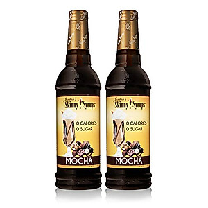 Jordan's Skinny Syrups Sugar Free Coffee Syrup, Mocha Flavor Drink Mix, Zero Calorie Flavoring for Chai Latte, Protein Shake, Food & More, Gluten Free, Keto Friendly, 25.4 Fl Oz, 2 Pack