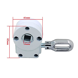 Outdoor Gearbox Awning Crank Gear Drive Worm Gear Hardware Parts for Balcony Awning Apartment Retractable Blind